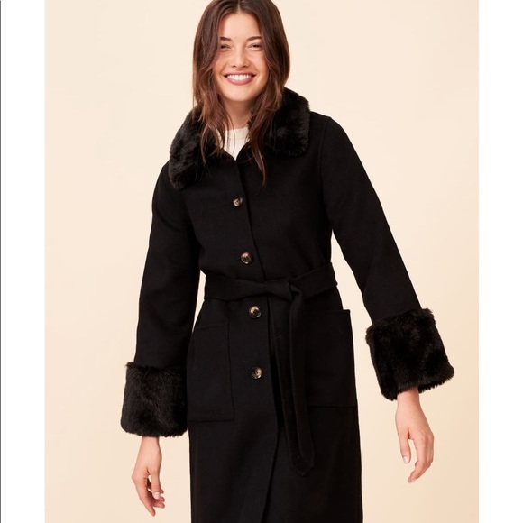 Rouje | Jackets & Coats | Iso Rouje Marcel Fur Cuff Coat | Poshmark